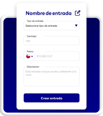 Crea, vende y gestiona tus entradas en minutos